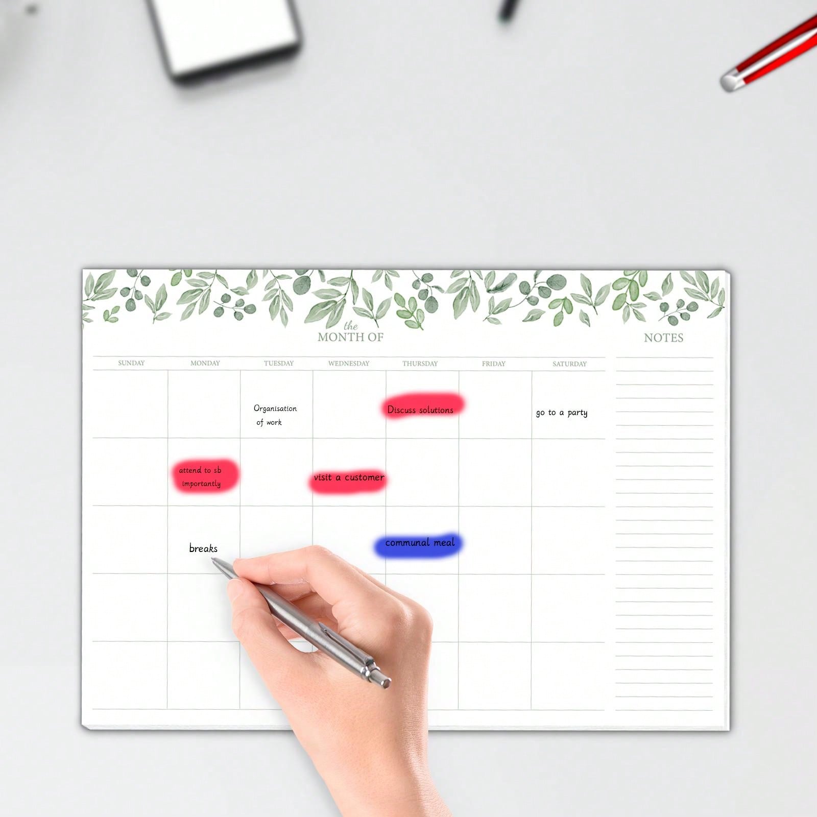 Weekly Planner Daily Planner List Of To-Do Items Undated Goals Schedule ...