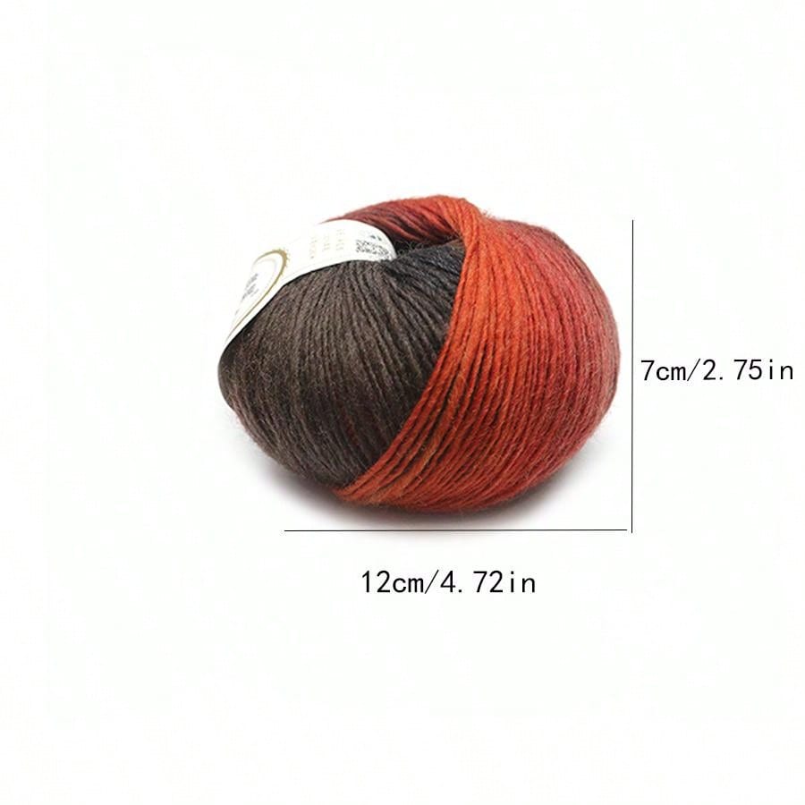 1Roll 50g 100% Wool Yarn Rainbow Color For Hand Knitting Crochet Hand ...