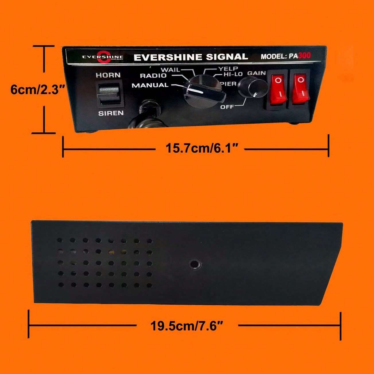 Evershine Signal PA300 12V 200W Electronic Alarm Car Siren PA System ...