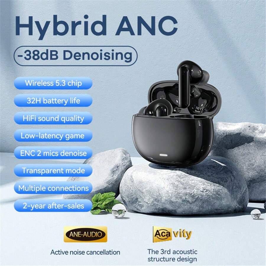 Remax ANC+ENC Dual Noise Reduction Wireless Earbuds For Music And Call ...