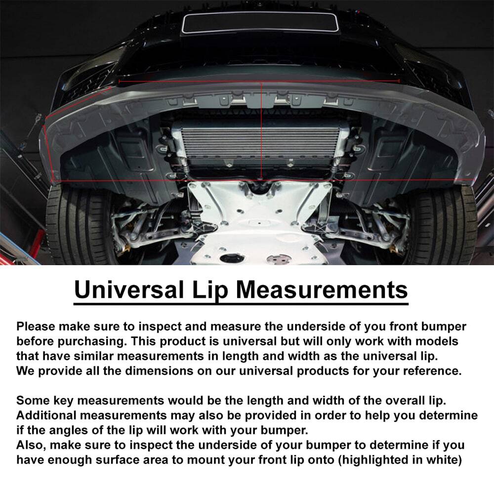 Universal Front Bumper Protector Body Splitter Spoiler Lip Carbon Fiber ...