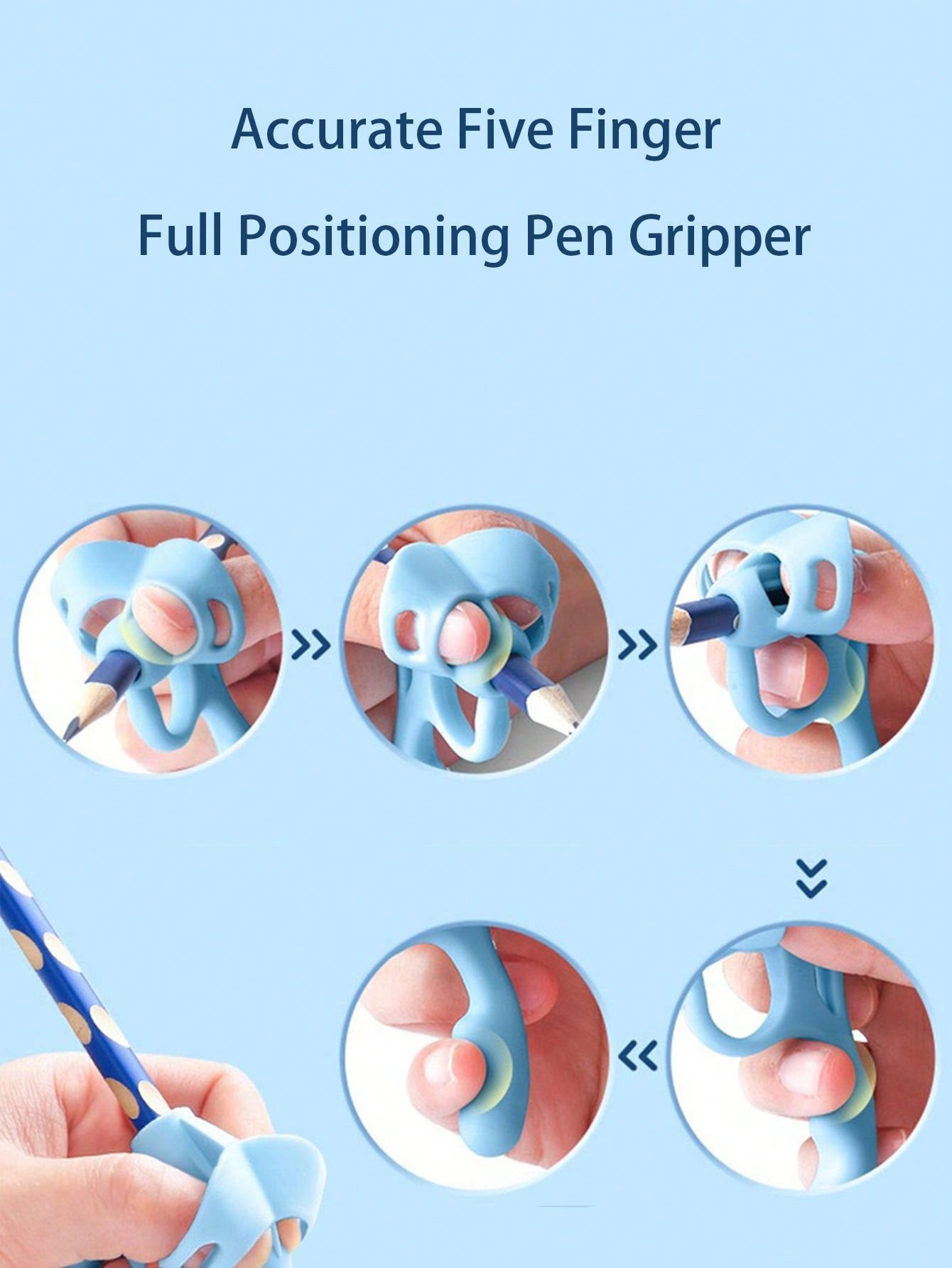 1pc Colorful Finger Pen Holder Corrector For Correcting Writing Posture ...