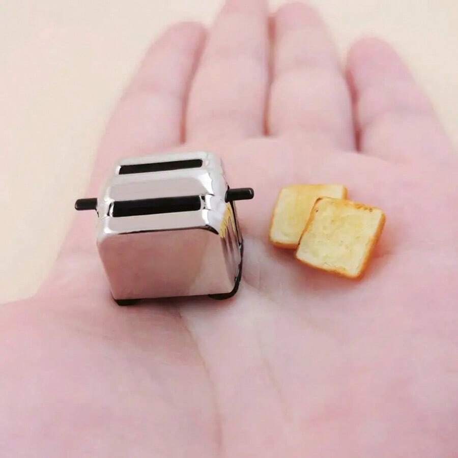 1pc 1:12 Scale Mini Metal Toaster Toys Dollhouse Accessory Simulated ...