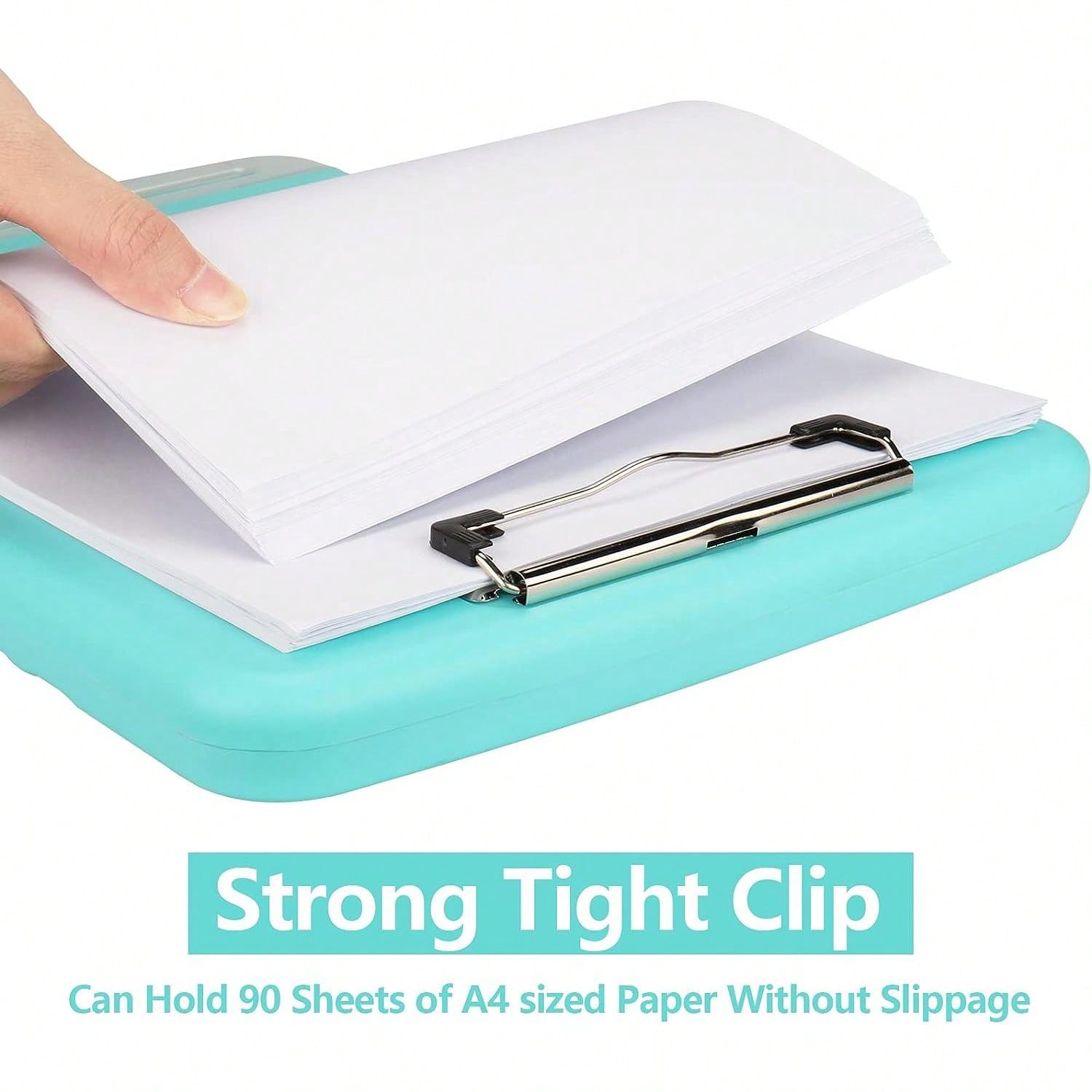 1pc Clipboard With Storage, A4 Loose Leaf Clip With Pen Holder For Care ...
