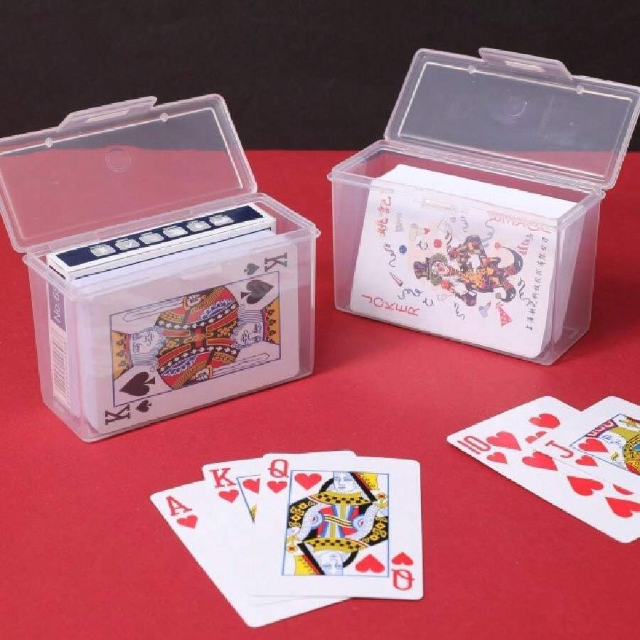 Playing Card Case Clear Plastic Gaming Game Card Holder Organizer ...