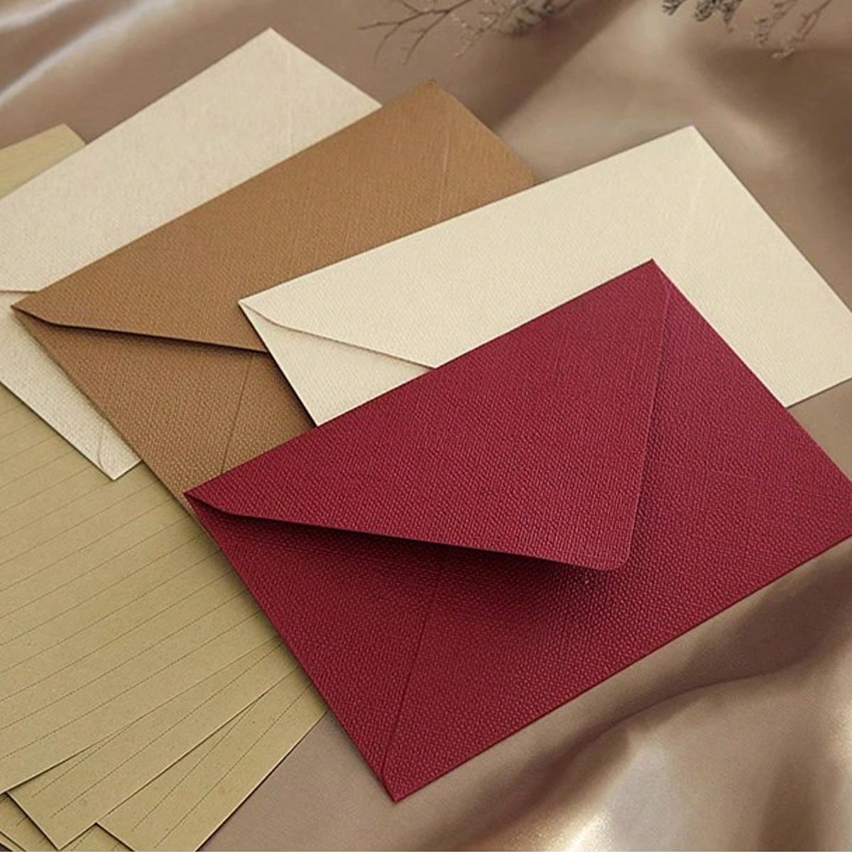 3 Envelopes + 10 Pieces Of + 3 Wax Seals White Linen Textured Specialty ...