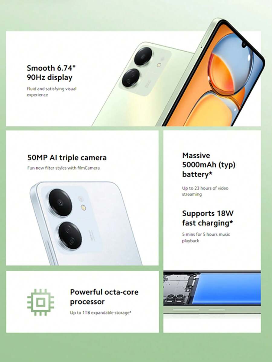 XIAOMI Global Version Redmi 13C 6+128GB MTK Helio G85 Octa Core 50MP Al ...