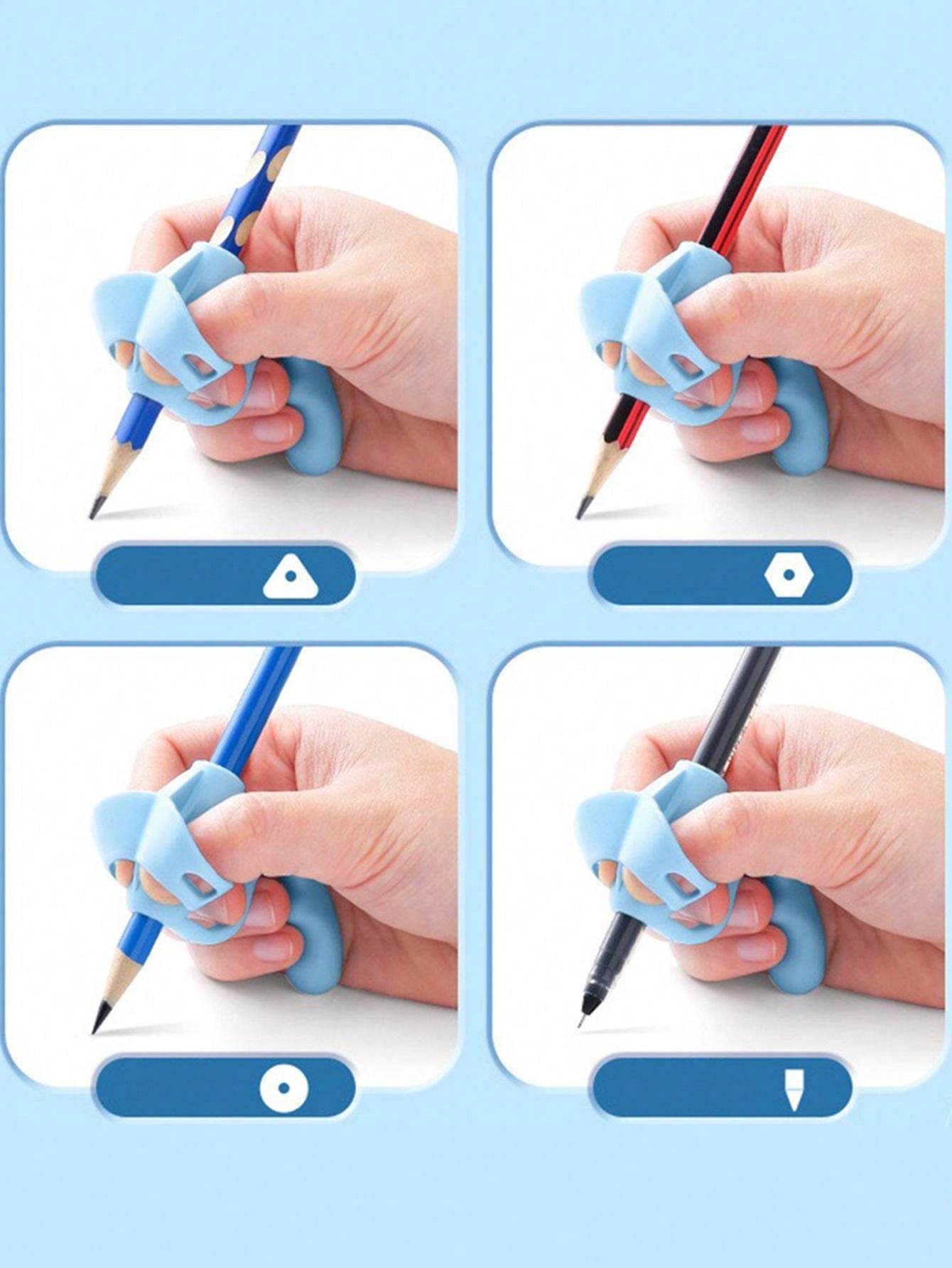 1pc Colorful Finger Pen Holder Corrector For Correcting Writing Posture ...