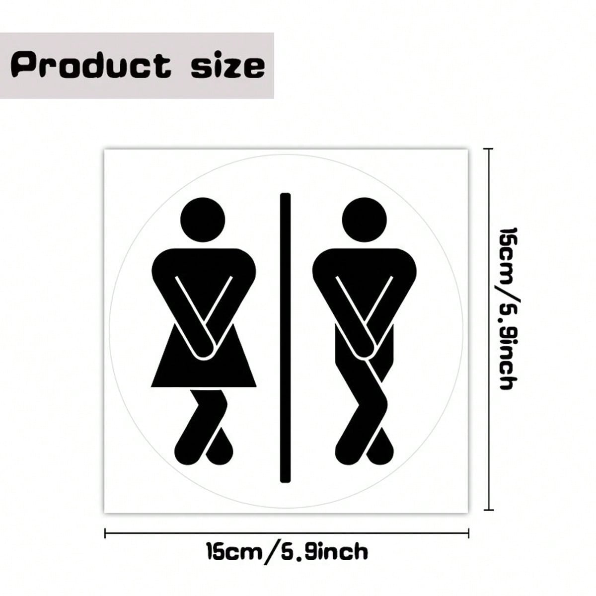 1pc Matte Pvc Waterproof & Oilproof Toilet Door Sticker For Men And ...