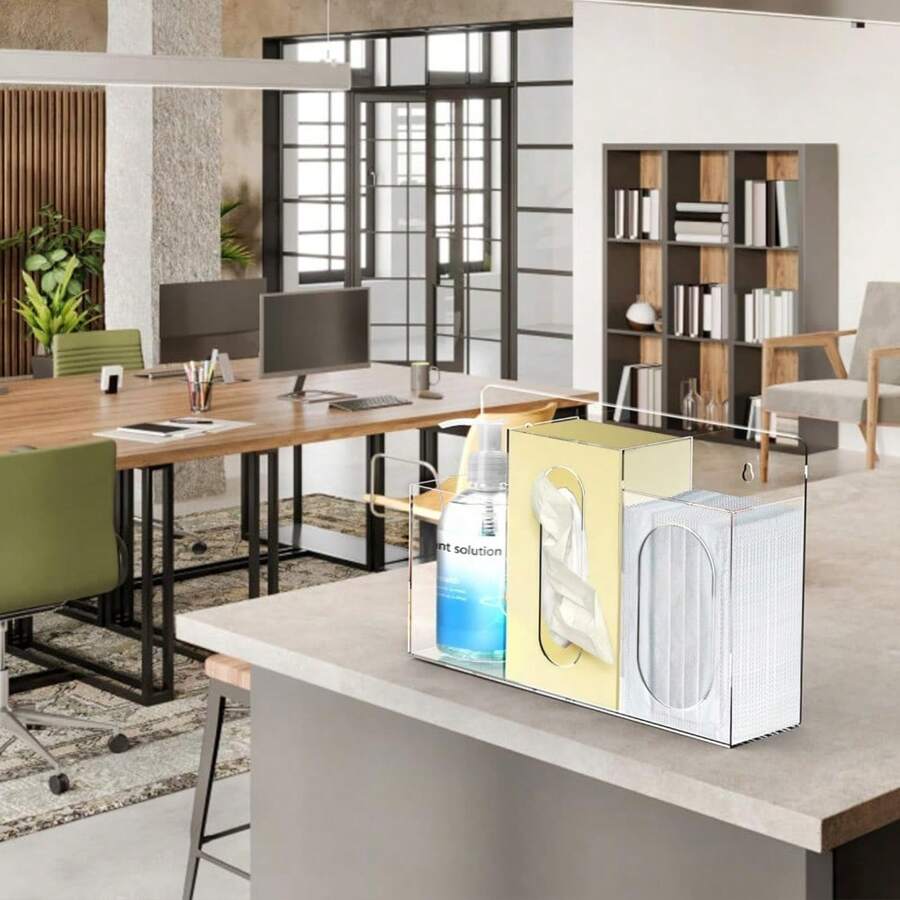 Sunvivi Acrylic Hygiene Dispenser Sanitation Station With Three ...