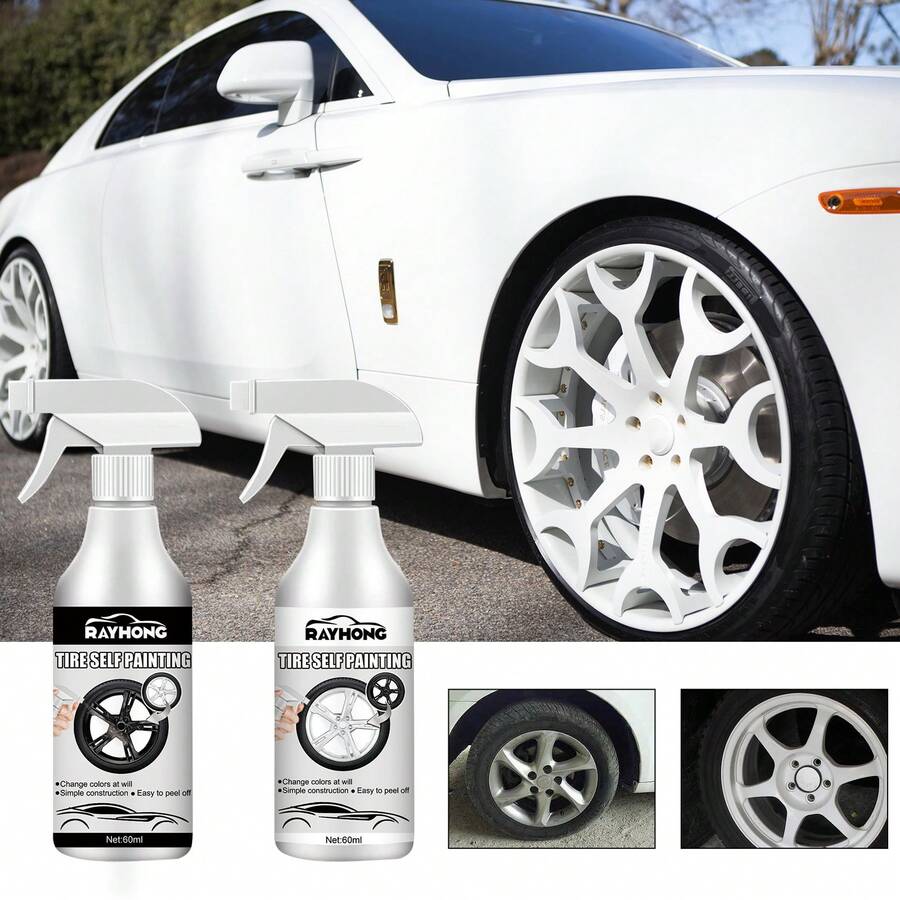 Tire Self-Spray Paint, Car Hub Self-Spray Paint, Whole Body Steel Ring ...