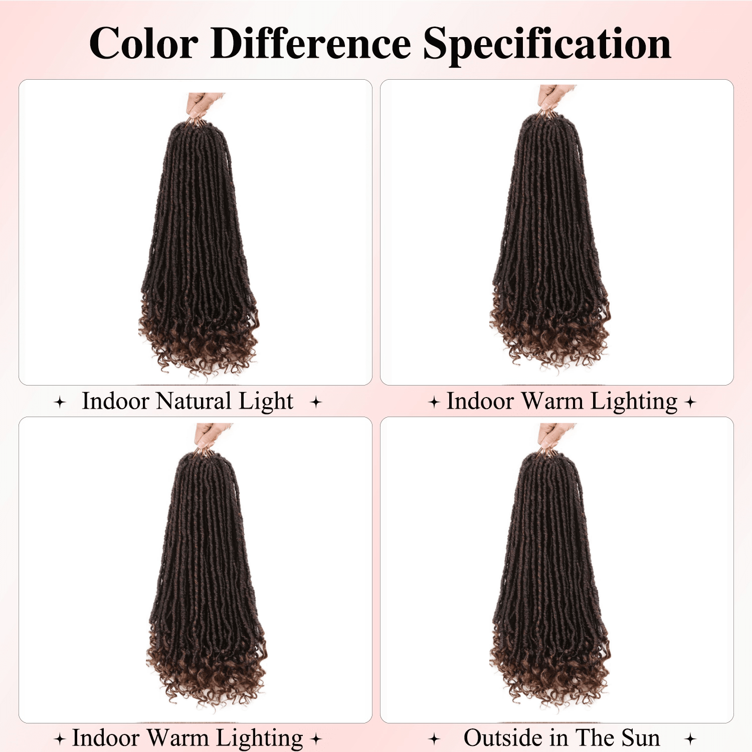 2 Packs 24 Strands Black Pre-Twisted Soft Locs Synthetic Dreadlock ...