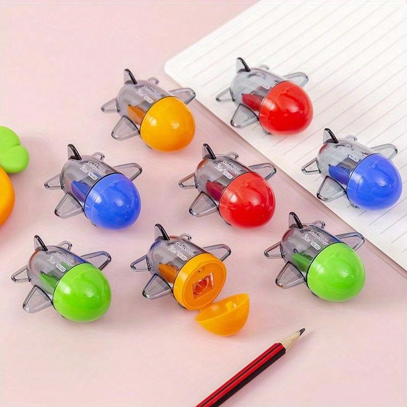 1pc, Fun Cartoon Airplane Shape Pencil Sharpener, Animal Cartoon Pencil ...