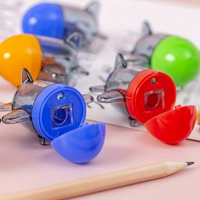 1pc, Fun Cartoon Airplane Shape Pencil Sharpener, Animal Cartoon Pencil ...