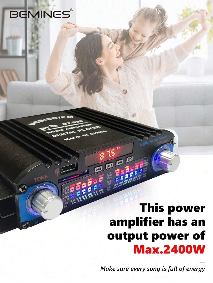 1 pièce Bemines QMF-998 Noir stéréo avec dissipation de chaleur et ...