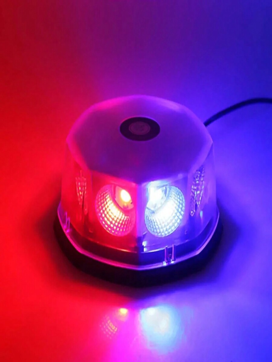 Yellow Red&Blue LED Emergency Strobe Lights Beacon Vehicle Car Roof Top ...
