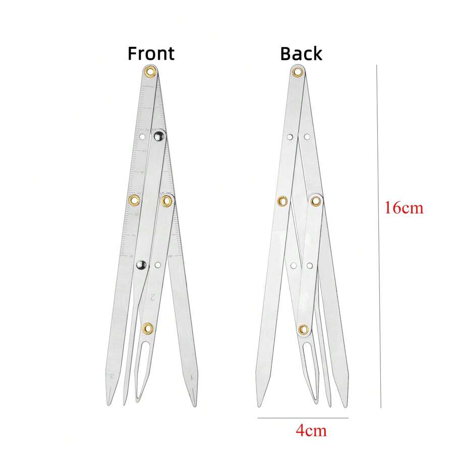 1pc Stainless Steel Golden Ratio Balance Locator Ruler With Pointer ...