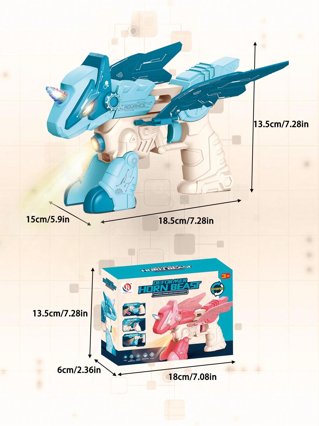 Electric Cartoon Gun Toy, The Gun Is With Projection Function.Deformer ...