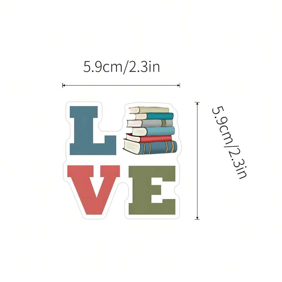 103PCS Bookish Stickers,Book Stickers Vinyl Waterproof Stickers ...