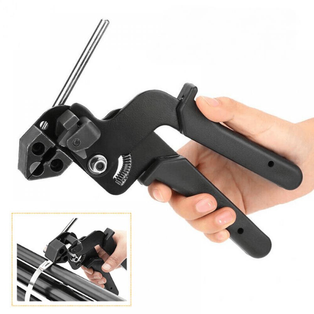 Metal Cutter Tool Cable Tie Fasten Gun Pliers Crimper Tensioner ...
