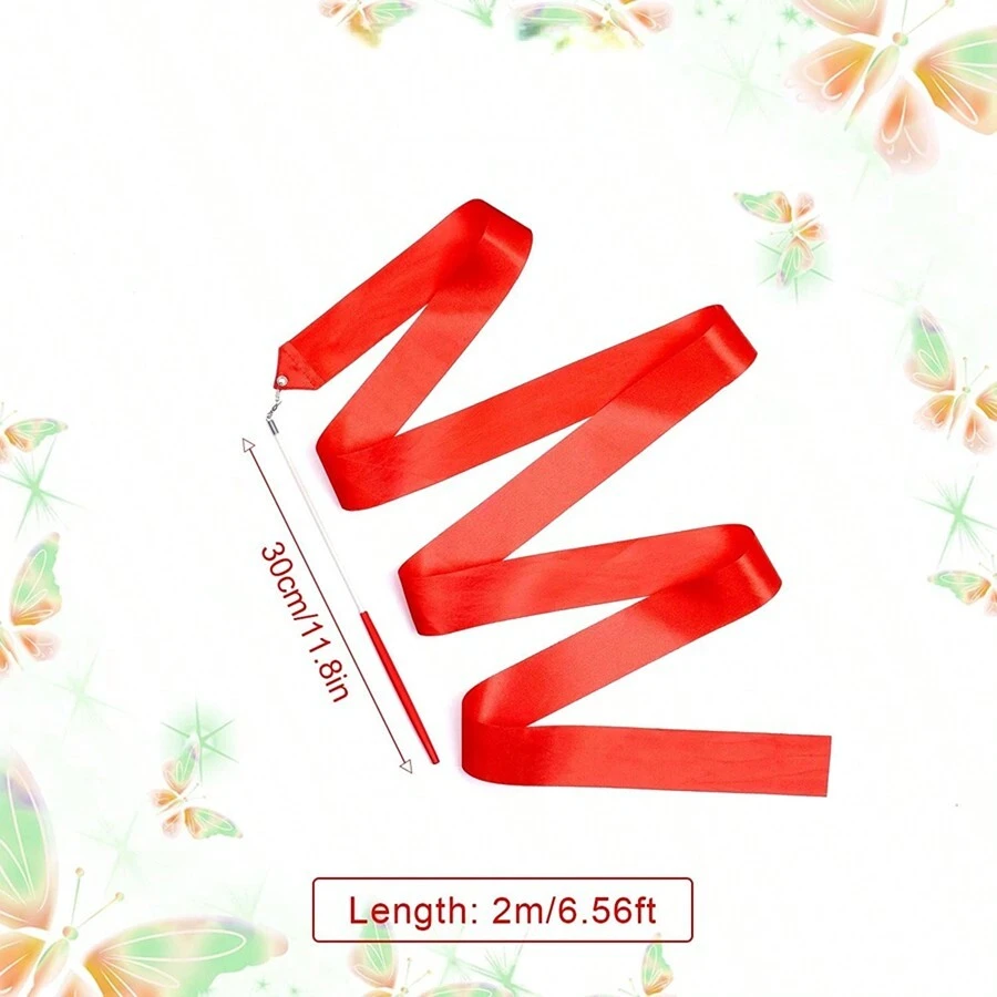 Rhythm Dance Ribbon Gymnastics Ribbon Dancing Streamers, Baton Twirling ...