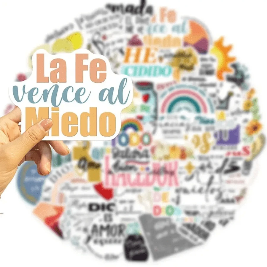 50 Piezas Pegatinas Con Citas Bíblicas En Español E Inspiradores ...