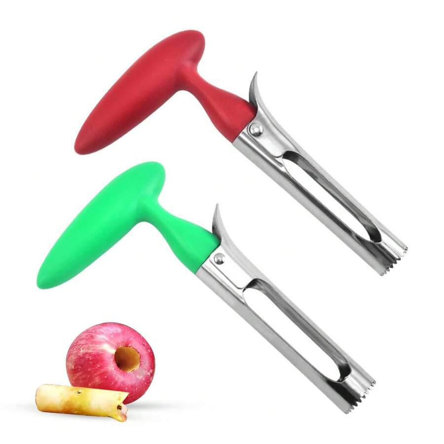 2Pcs Apple Corer Fruit Corers Apple Core Remover With Non-Slip Handle ...