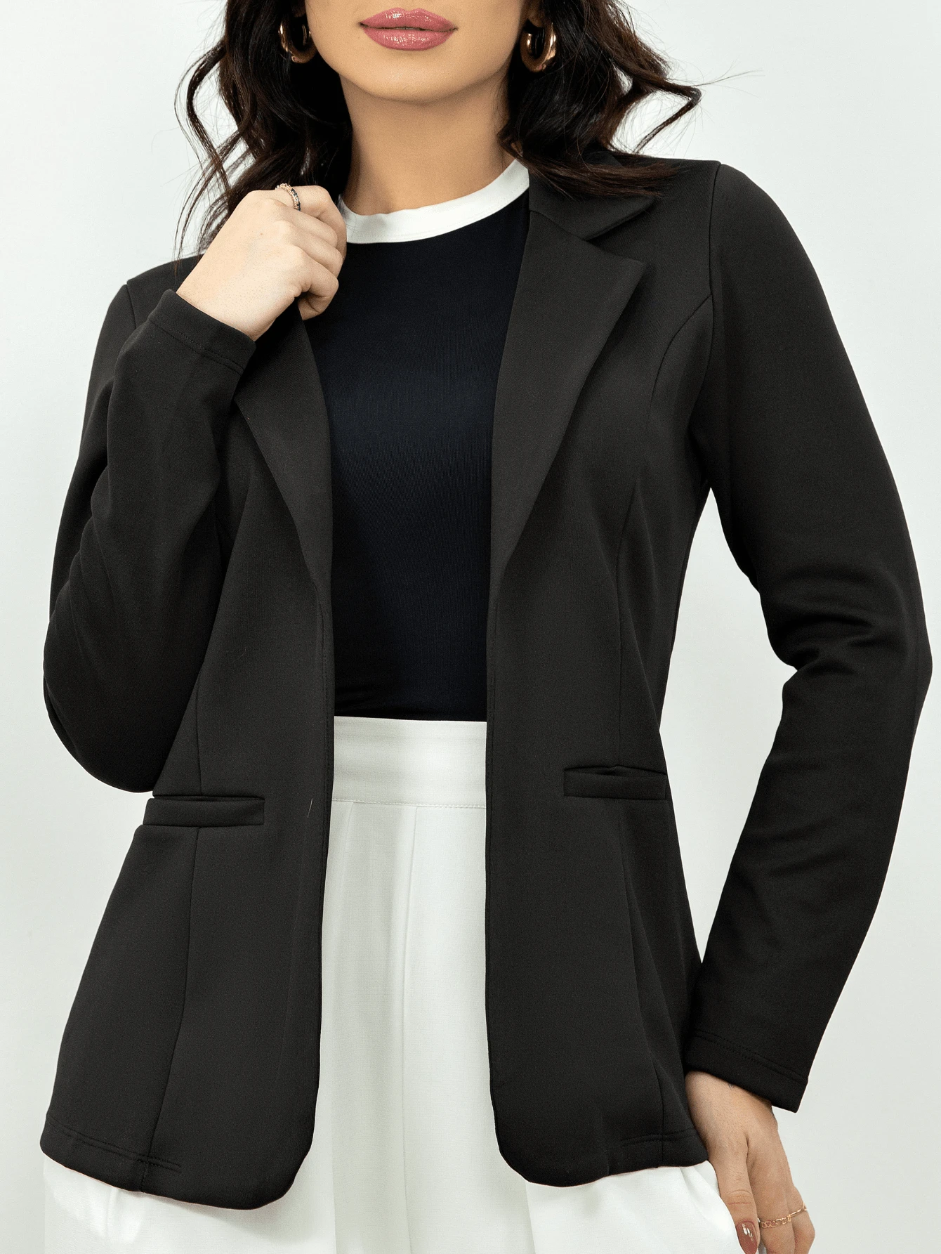 Blazer Alfaiataria Social Feminino Elegante Atemporal Sobretudo Acinturado | SHEIN Brasil