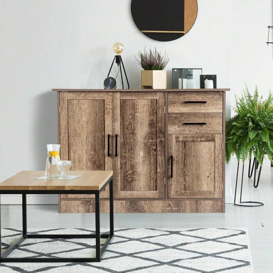 Sideboard Kitchen, Kitchen Cabinet With Doors And Drawers, Buffet ...