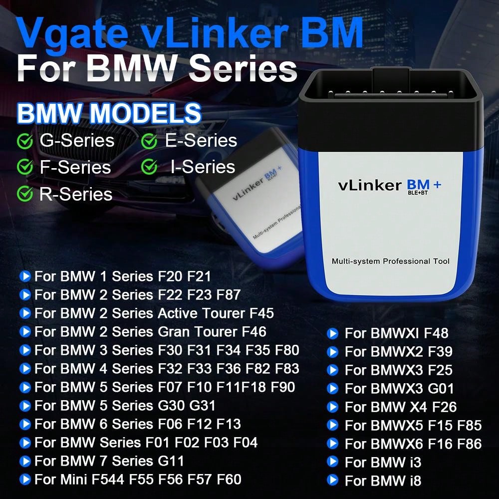 Vgate Vlinker Bm Für Bimmercode Drahtlos 4,0 Für Iphone Android Obd Ii ...