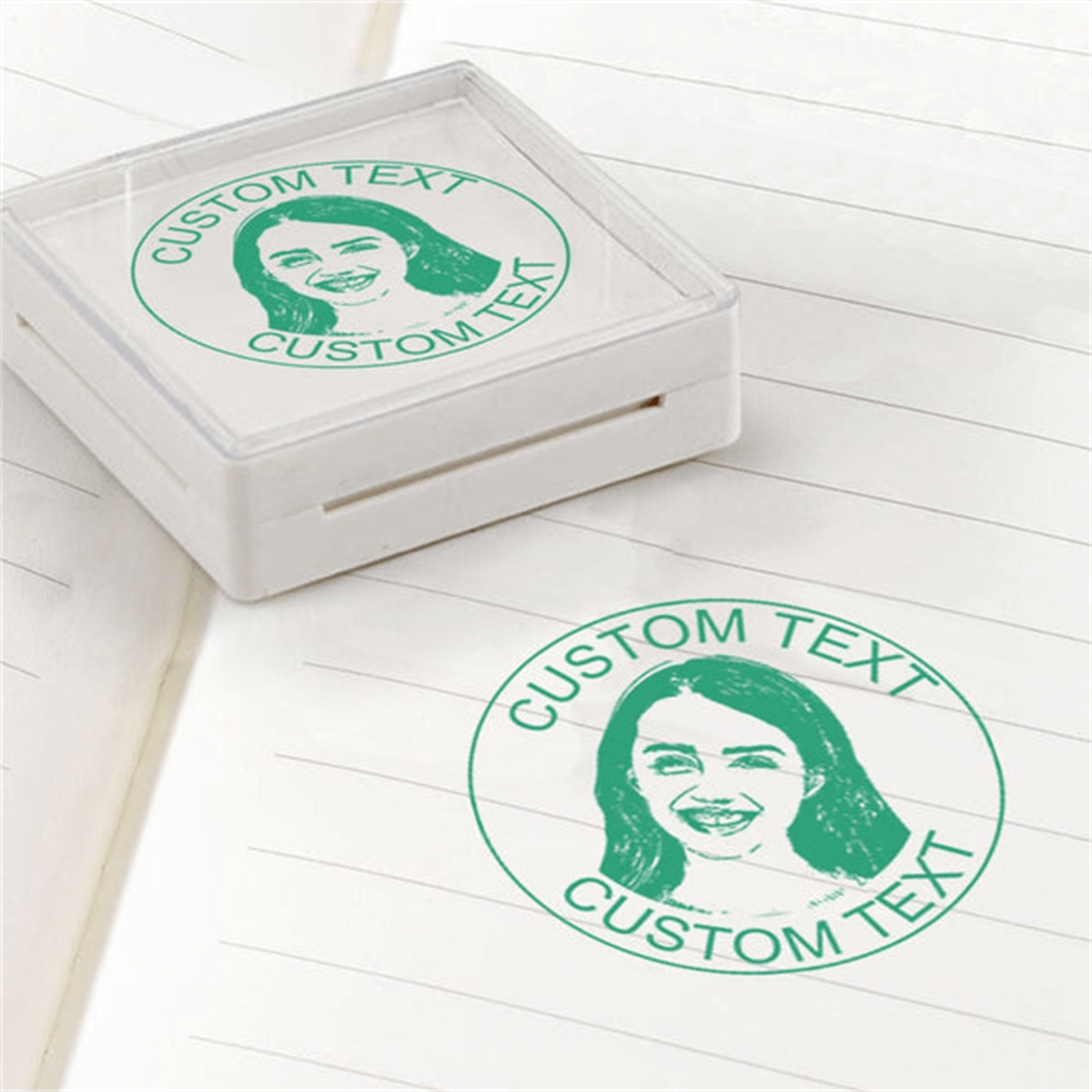 1PC Custom Face Stamp Personalized Portrait Square Stamps For Students ...