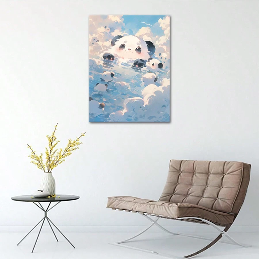 Panda Cloud C Paint By Number For Adults-Animal Paint By Numbers For ...