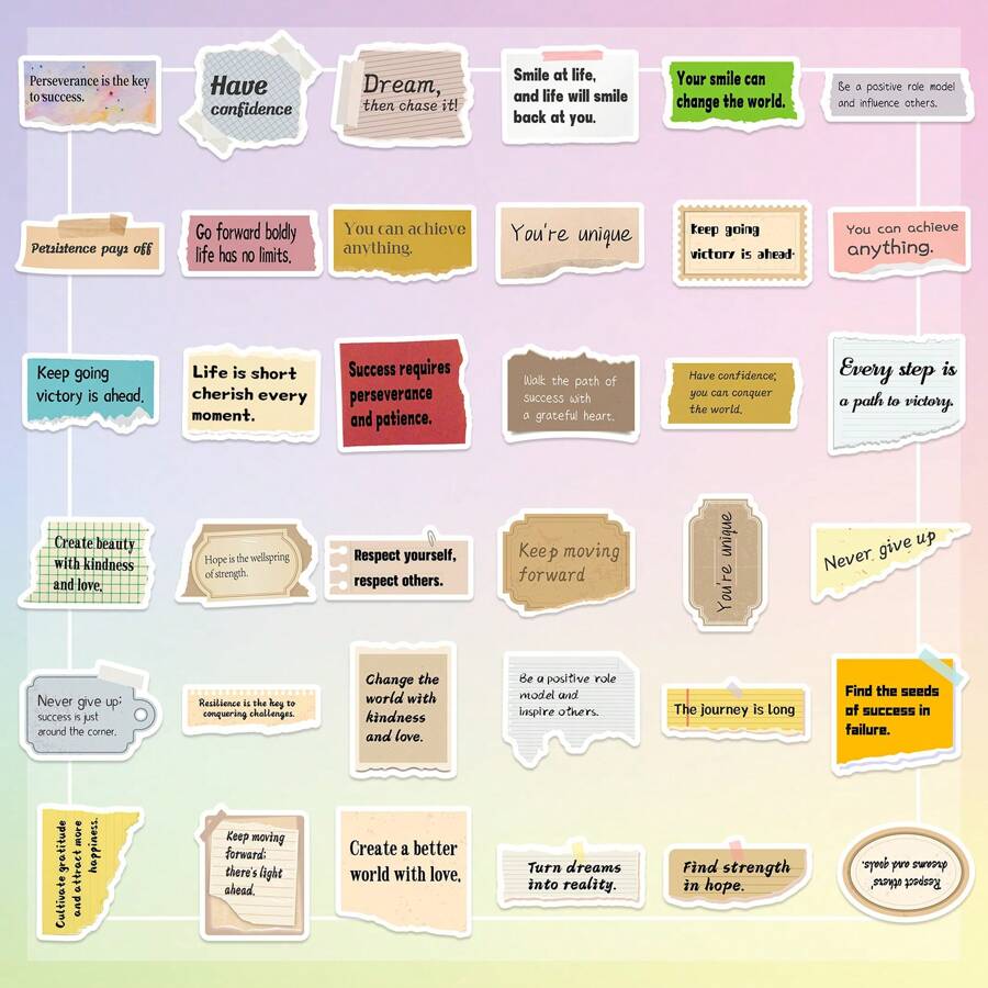 100pcs Inspirational Stickers For Adults, Motivational Positive ...