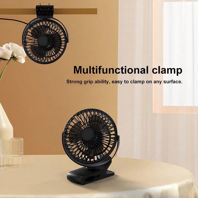 1PC USB Clip On Fan, Portable Small Fan With Cord Powered, 3 Speeds ...