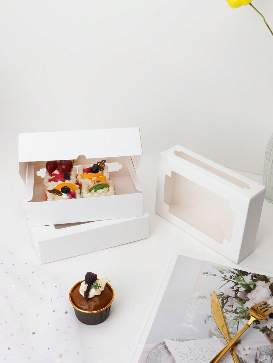 10pcs Mini Pastries Biscuits Afternoon Tea Packaging Box | SHEIN UK