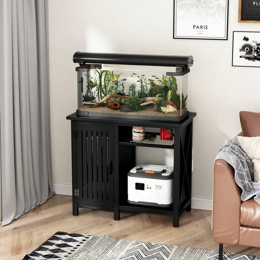 HLR-40 Gallon Fish Tank Stand, Heavy Duty Aquarium Stand With Wooden ...