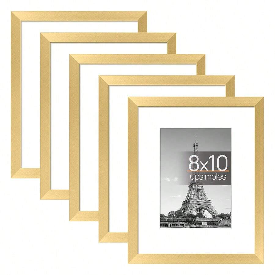 Upsimples 12x18 Picture Frame Set Of 5, Display Pictures 11x17 With Mat ...