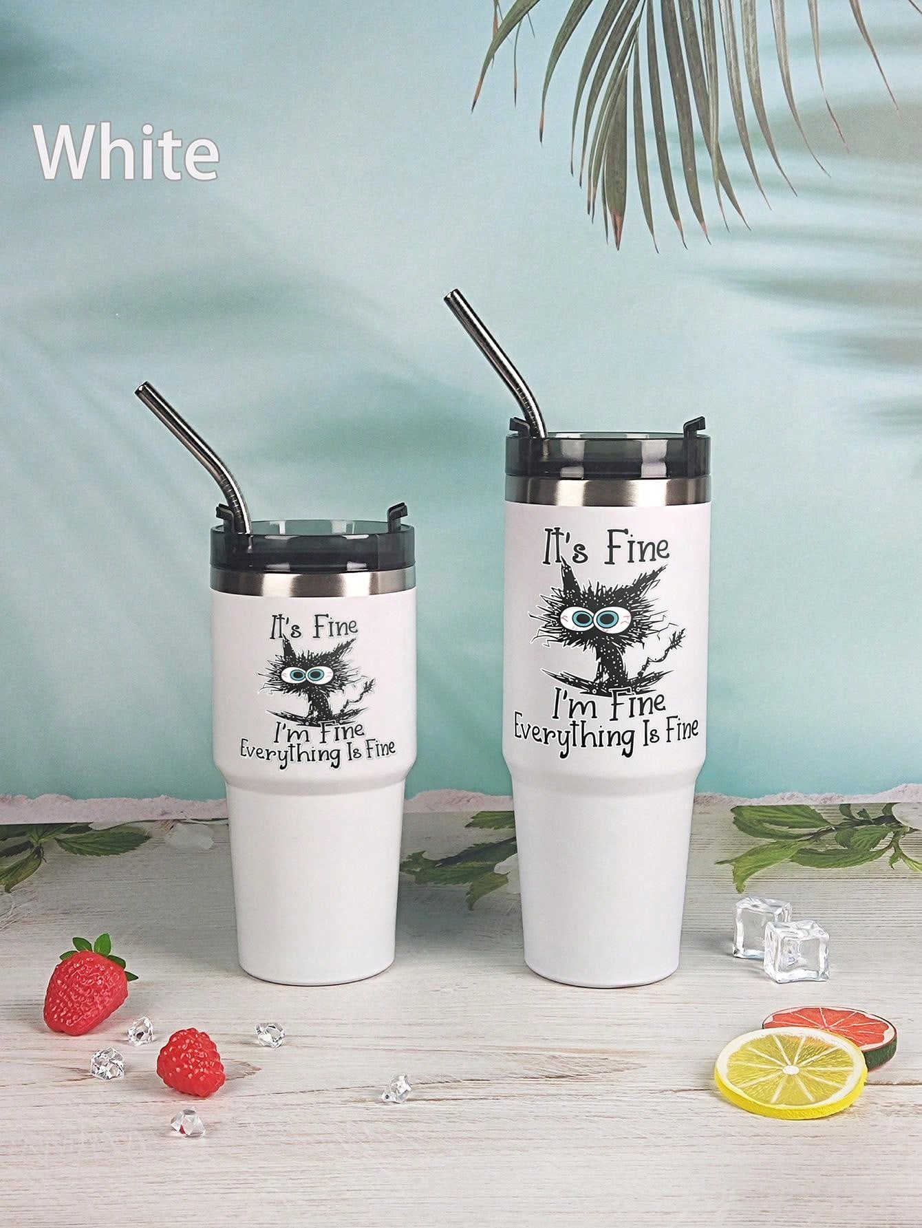 1pc, 20oz/30oz Stainless Steel Coffee Mug, Poor Cat Coffee Cup, Its ...