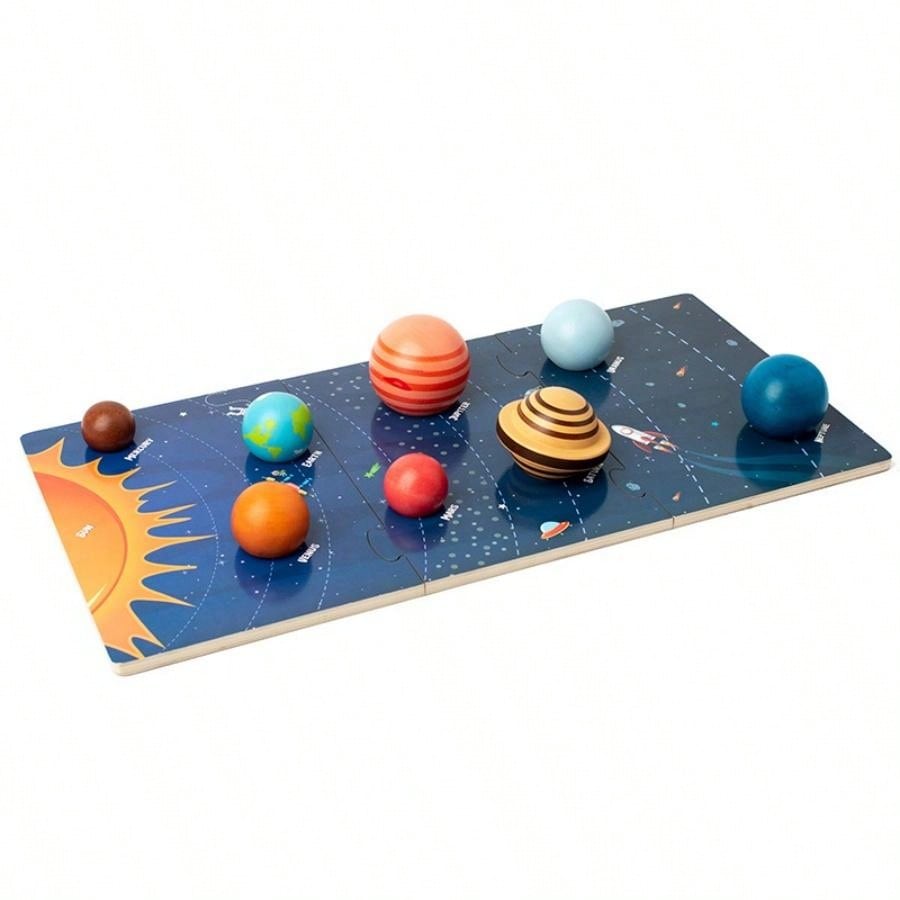 Star And Space Gift For Kids: Solar System Puzzle Board With 8 Planets ...