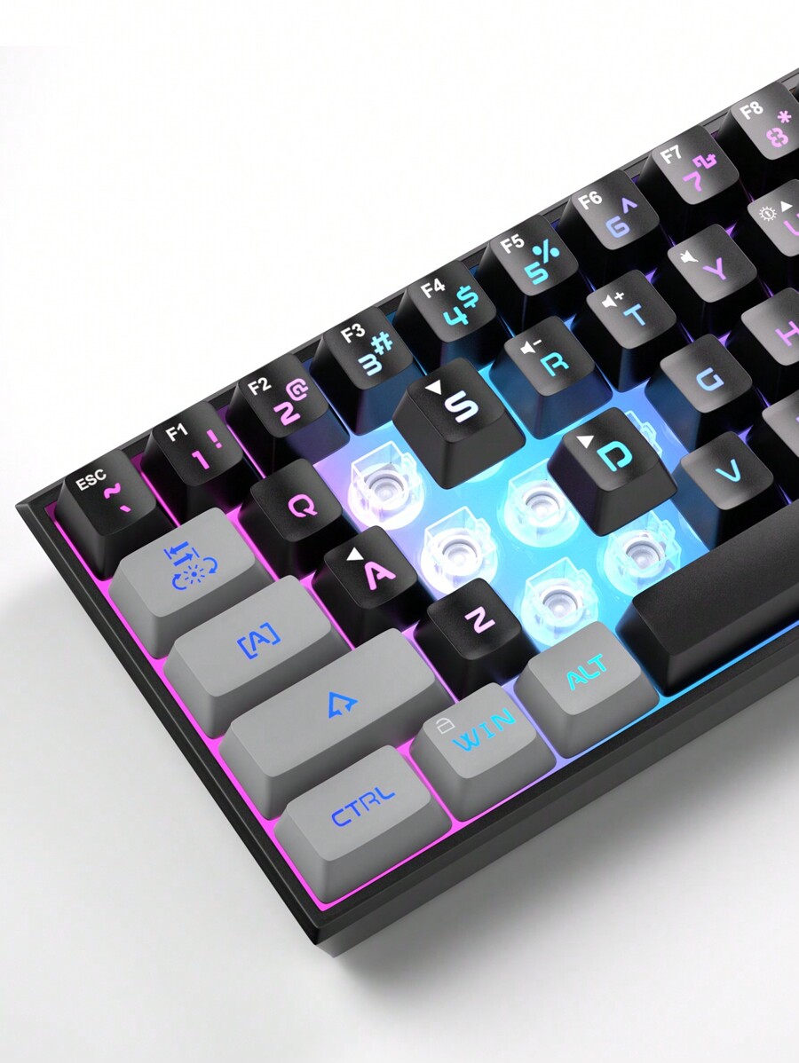 MageGee MageGee TS91 60% Compact Wired Keyboard 61 Keys RGB Backlight ...