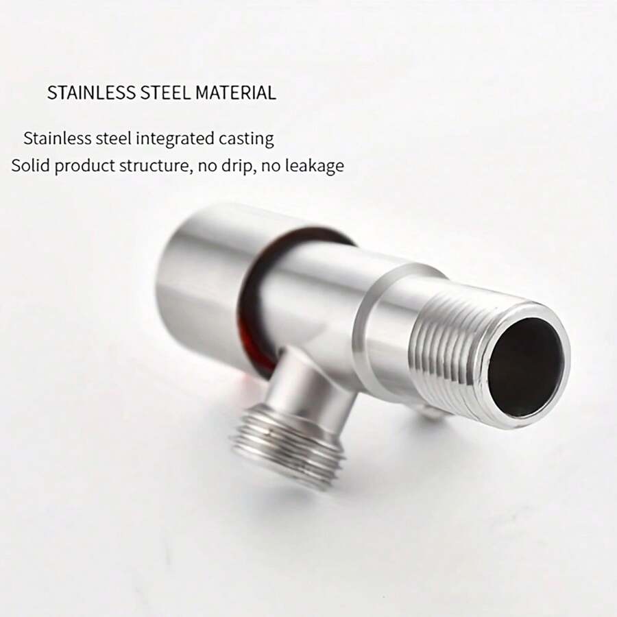 1pc Blue 304 Stainless Steel Triangle Valve, One Inlet Two Outlets ...