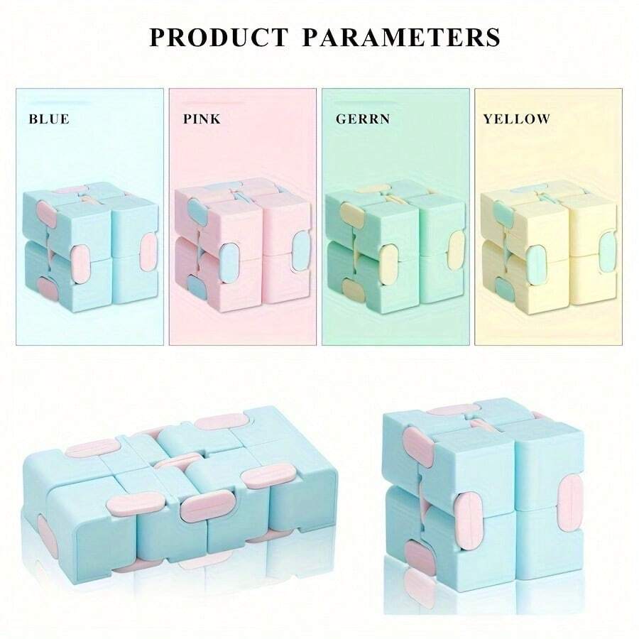 (3pcs)Finger Hand Stress Relief Magic Cube Fidgets Infinite Cube Adults ...