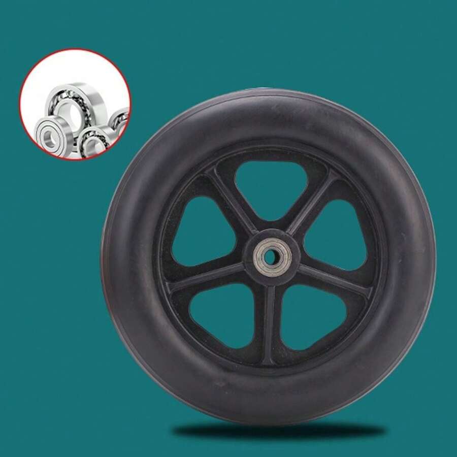 8 Inch Wheels Smooth Flexible Heavy Duty Wheelchair Front Castor Solid ...