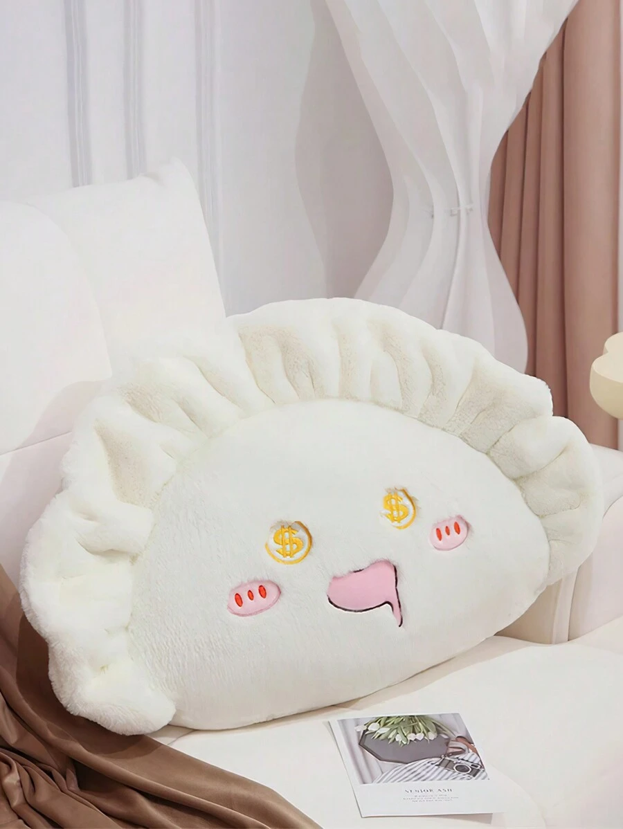 Dumpling Shaped Plush Pillow Toy Cute Dumpling Facial Expressions ...