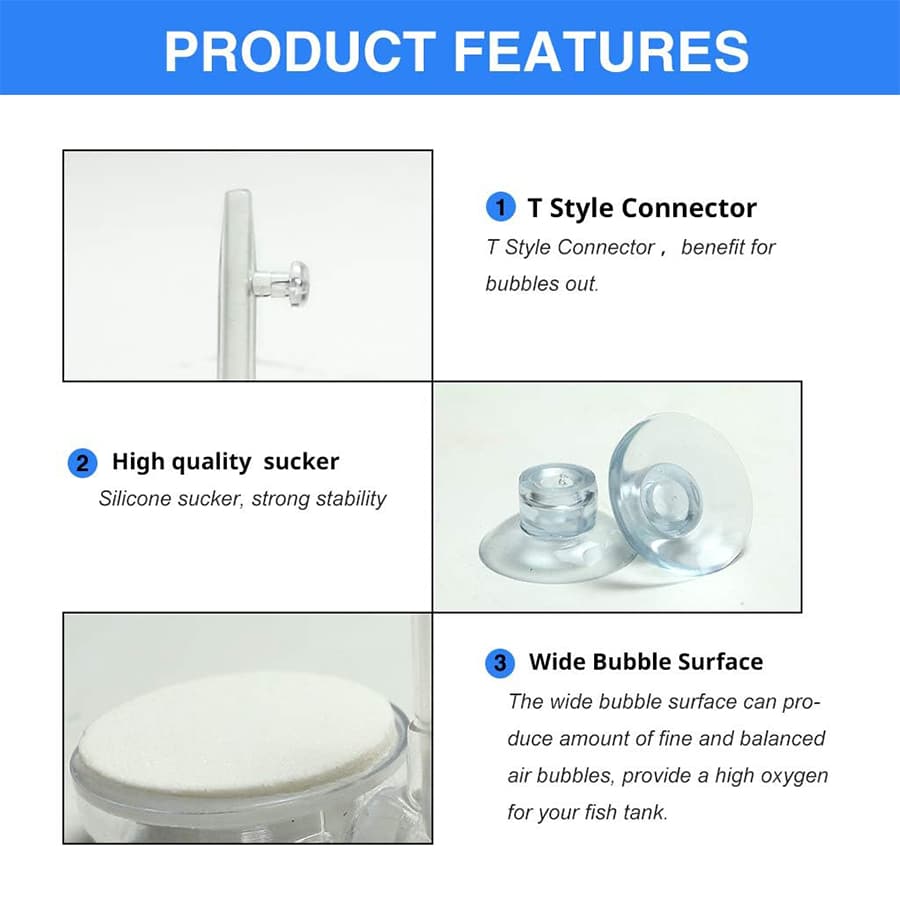 Aquarium Nano Air Stone, Inflatable Bubble Stone Set With Ultrahigh ...