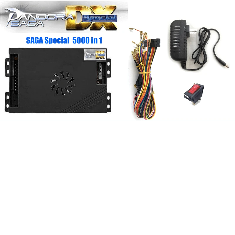 Kit De Arcade Diy Especial Saga Box Dx Com 5000 Jogos Em 1, Botão De Pressão Happ De 5 Pinos E ...