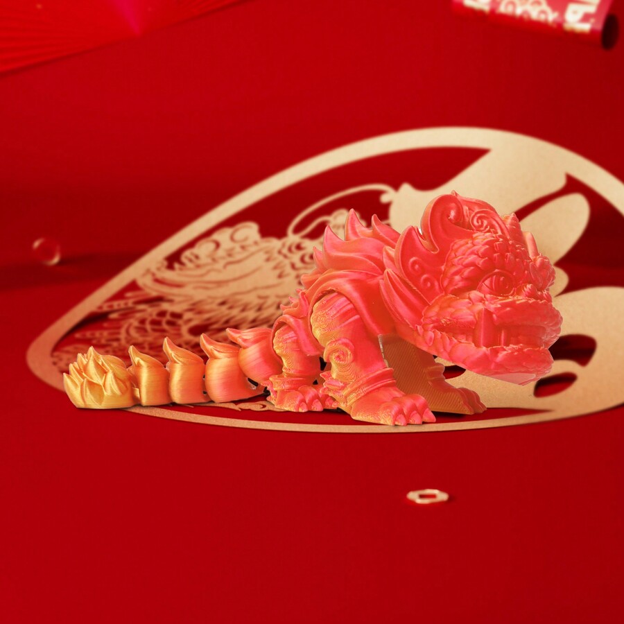 1pc 3d Printed Chinese Mythical Beast Decoration Set, Can Be Used In ...