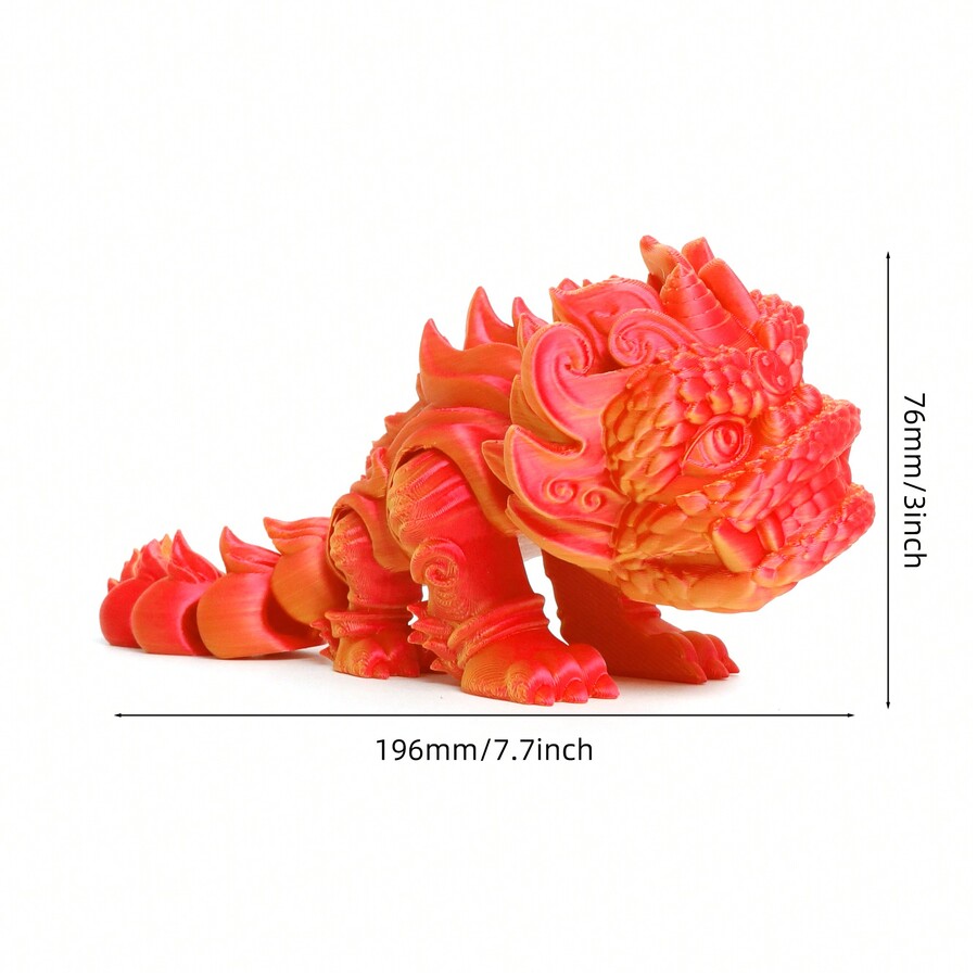 1pc 3d Printed Chinese Mythical Beast Decoration Set, Can Be Used In ...