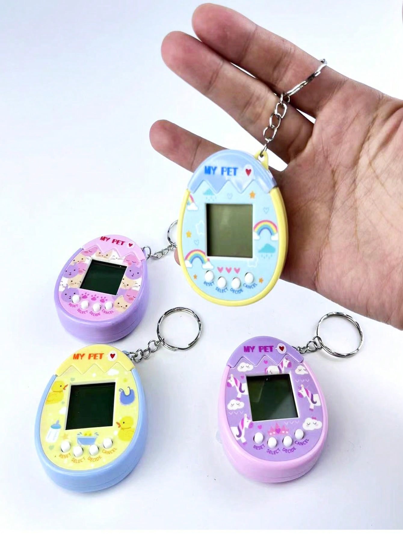 1pc Cute Chick Pet Machine, Handheld Electronic Pet Game Machine ...