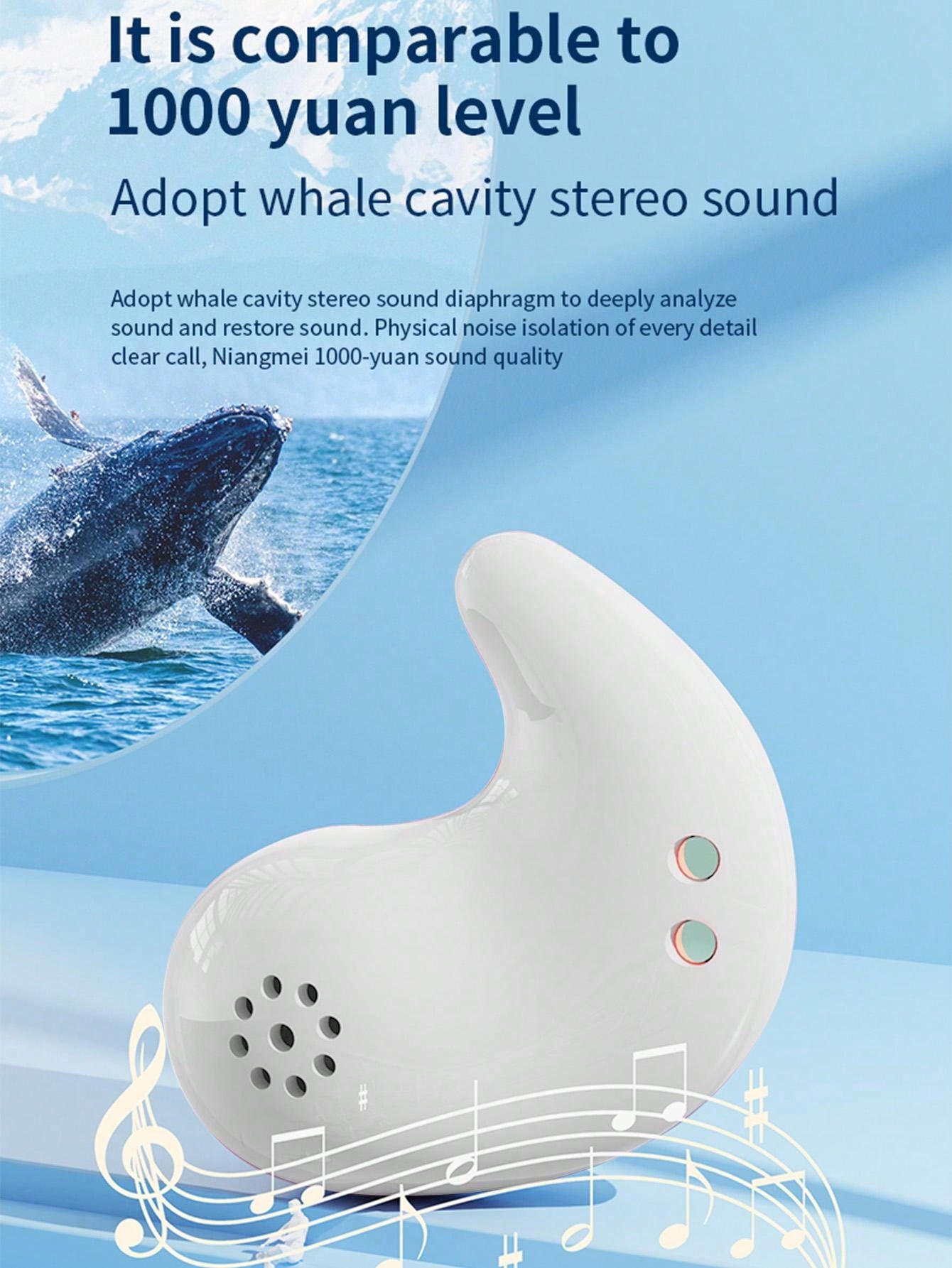 White TWS Wireless Headset In-Ear Earbuds With Microphone High-Fidelity ...